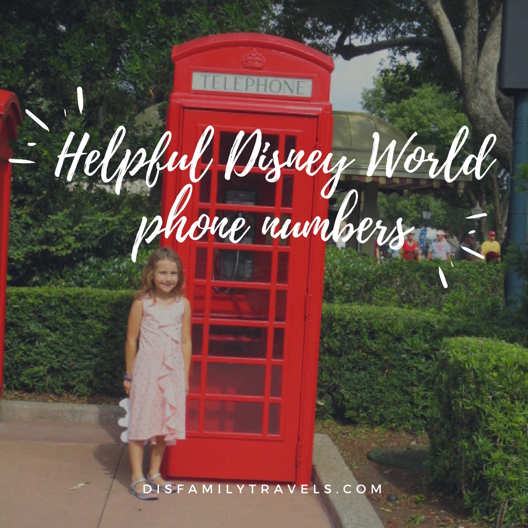 Helpful Disney World phone numbers